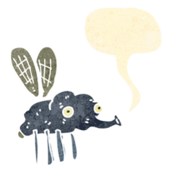 Retro Cartoon Fly Sticker