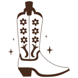 Retro Cowgirl Boot Sticker