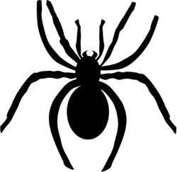 Scary Spider Halloween Sticker