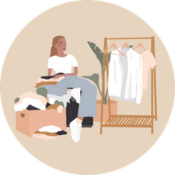 Second Hand Donation Box Bin Thrifted Clothing Sticker