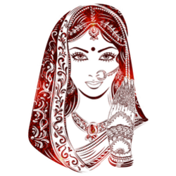 Shaadi. Indian Woman In A Wedding Dress Sticker