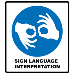 Sign Language Interpreting Banner Sticker