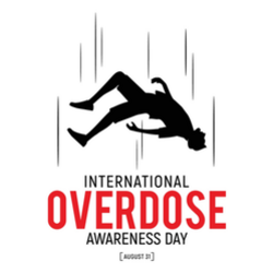 Silhouette Of A Man Falling, Overdose Awareness Day Sticker