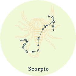 Simple Zodiac Constellation Of Scorpio Sticker