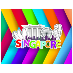 Singapore City Colorful Sticker