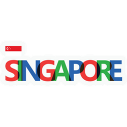 Singapore Colorful Typography Sticker