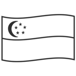 Singapore Flag Icon Sticker