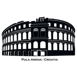Sketch Of Coliseum In Pula, Croatia Sticker