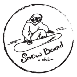 Snowboard Club Logo Sticker