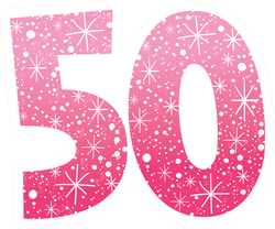 Sparkling Pink 50 Sticker