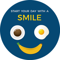 Start Your Day With A Smile Breakfast Sticker