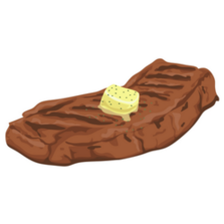 Steak With Butter Margarin On Top Illustration Sticker
