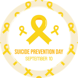 Suicide Prevention Day September 10 Yellow Ribbon Sticker