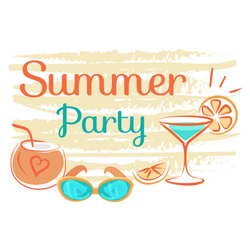 Summer Party Illustration Sticker