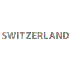 Switzerland Decorative Zentangle Lettering Sticker