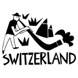 Symbols Of Switzerland Lettering Sticker