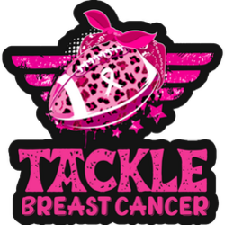 Tackle Breast Cancer Football Sticker