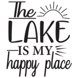 The Lake Is My Happy Place - Lettering Sticker