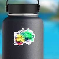 Lima Peru Skyline Watercolor Sticker