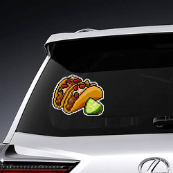 8-Bit Pixel Art Taco Sticker