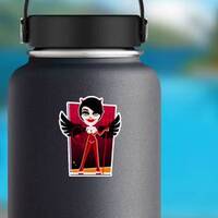 Sexy Vintage Pinup She Devil Cartoon Sticker