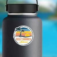 Gulf Shores Alabama Vintage Beach Design Sticker