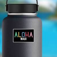 Aloha Maui Hawaii Colorful Lettering Sticker