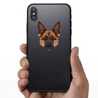 Pixel Art German Shepherd Head Sticker