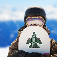 Pixel Art Jet Sticker
