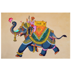 Traditional Indian Or Rajasthani Painting Of Elephant Sticker