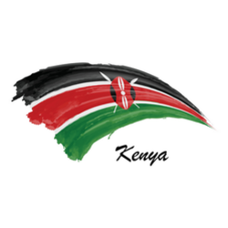 Watercolor Painting Flag Of Kenya Sticker