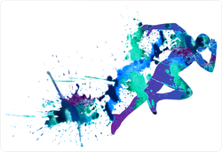 Watercolor Splatter Sprinter Sticker