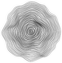 Waves Line Work Sticker