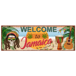 Welcome To Jamaica Metal Sign Sticker