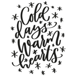 Winter Weather Cold Days Warm Heart Sticker