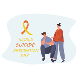 World Suicide Prevention Day Illustration Sticker