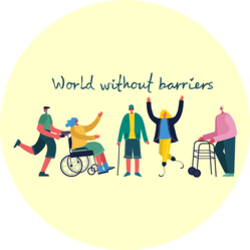 World Without Barriers Disability Awareness Sticker