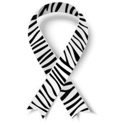 Zebra Print Awareness Ribbon Sticker