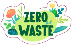 Zero Waste, Flowers and Plants Sticker