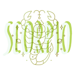 Zodiac. Green Scorpio Text Sticker