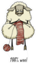 100% Wool Sticker