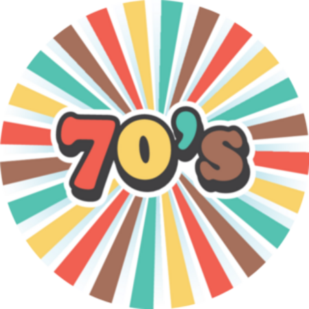 70s Vintage Circle Sticker