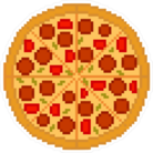 8-Bit Pixel Art Pizza Sticker