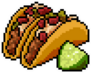 8-Bit Pixel Art Taco Sticker