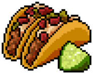 8-Bit Pixel Art Taco Sticker