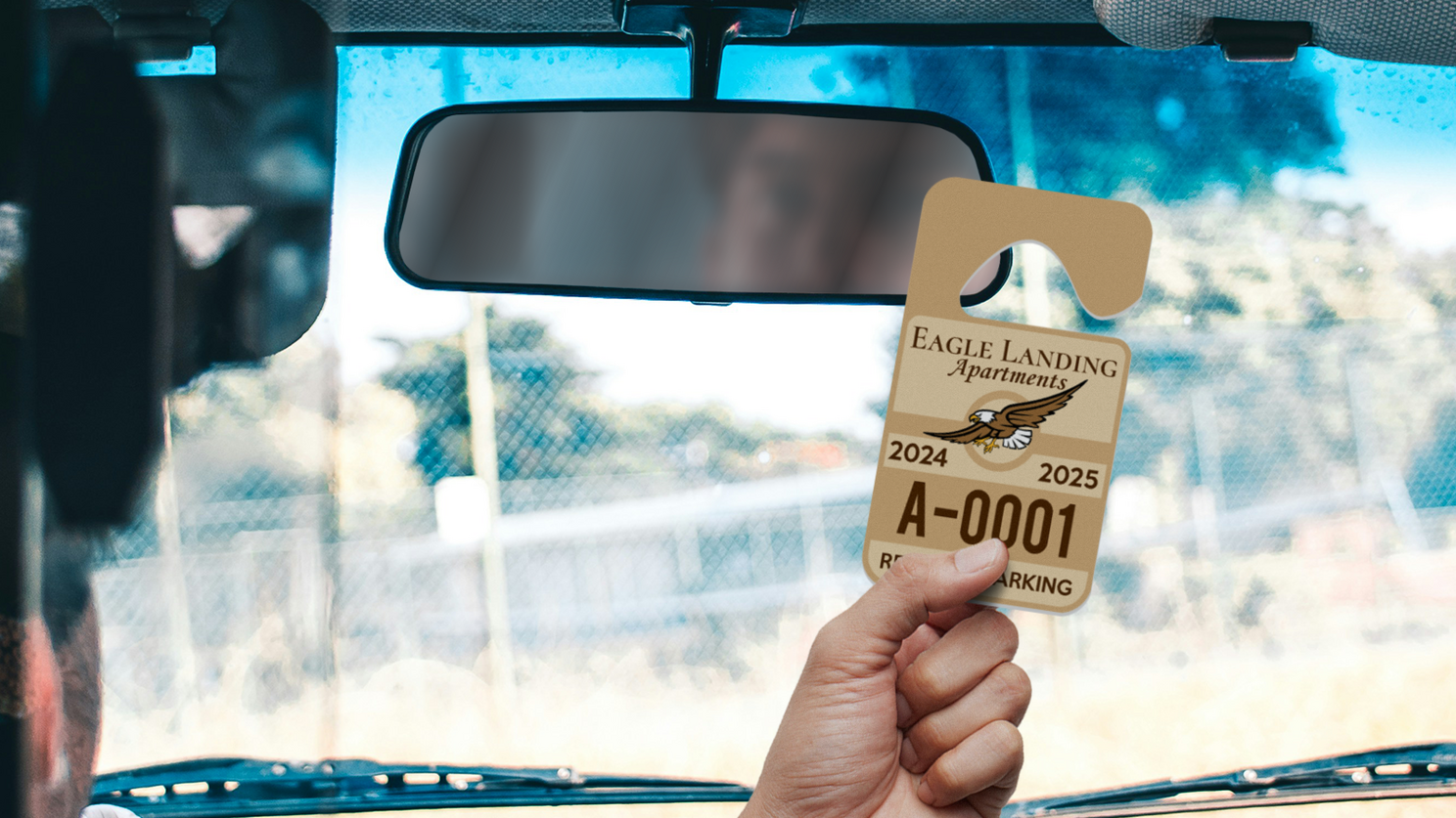 Resident Apartment Parking Permit Hang Tags