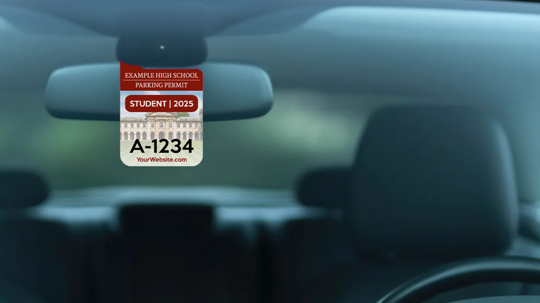 Institution Standard Hang Tag Parking Permits