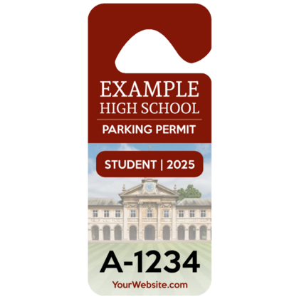 Custom School Hang Tag Parking Permits: Personalized Tags