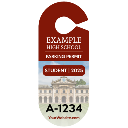 Custom School Hang Tag Parking Permits: Personalized Tags