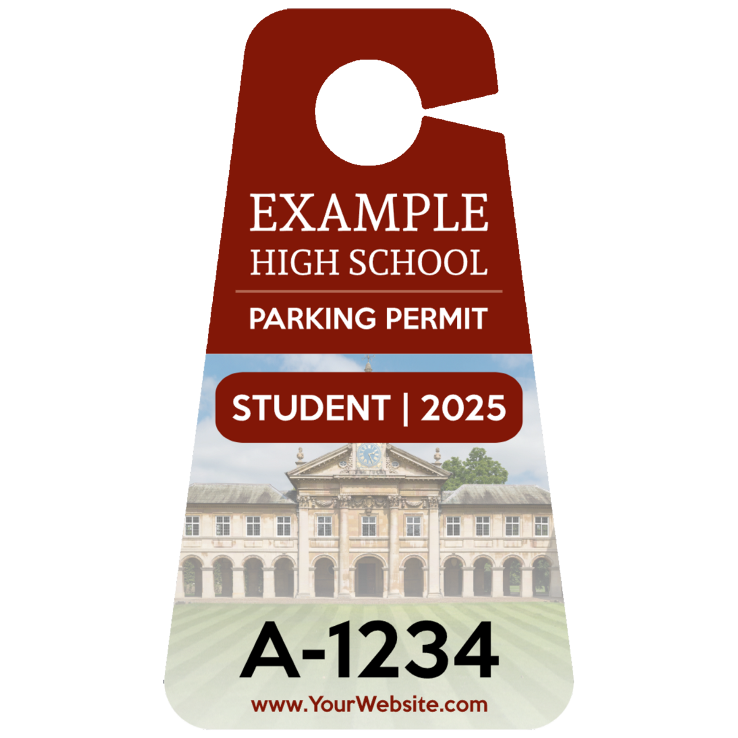 Custom Triangle Parking Hang Tag – Durable & Easy to Spot